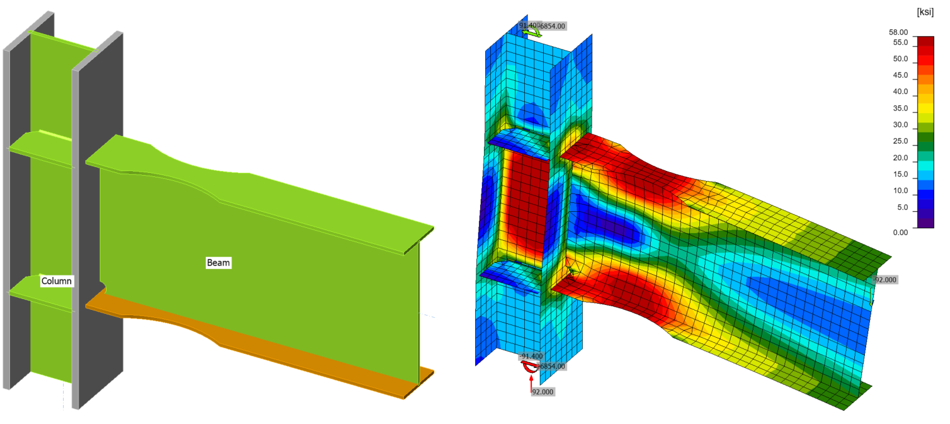 Reduced Beam Section (RBS) Prequalified Connection - AISC | IDEA StatiCa